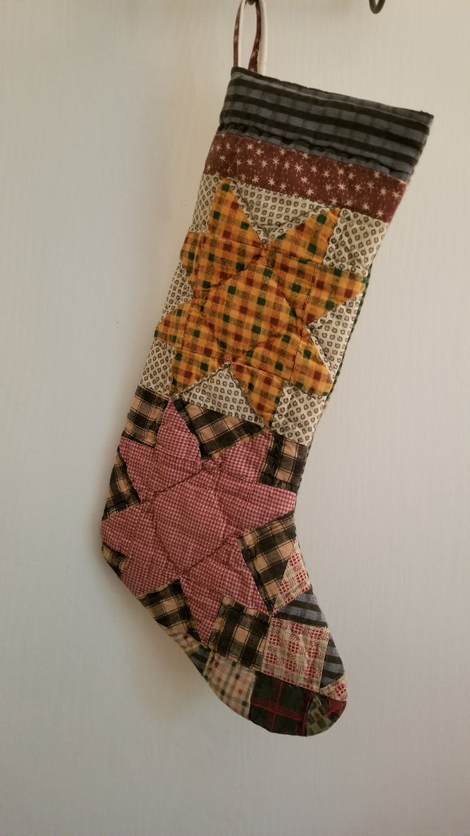 Sawtooth Star Stockings – Patchwork Feathers Collection